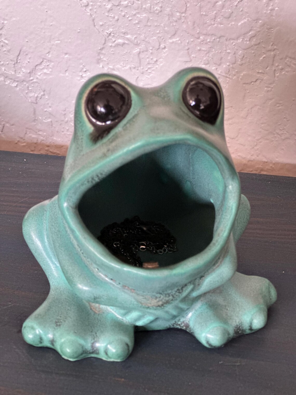 Whimsical Vintage-style Ceramic Frog Trinket Dish | Frog Decor ...