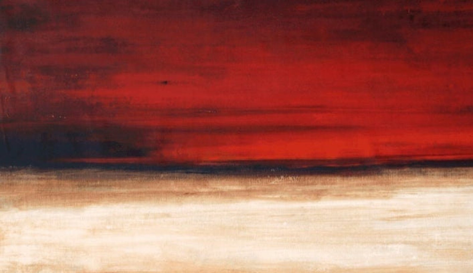 Red Landscape abstract painting nice original paintingred | Etsy