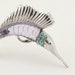 40s JELLY BELLY Carved Lucite Sword Fish ST Pin Lavender Rhinestone ...