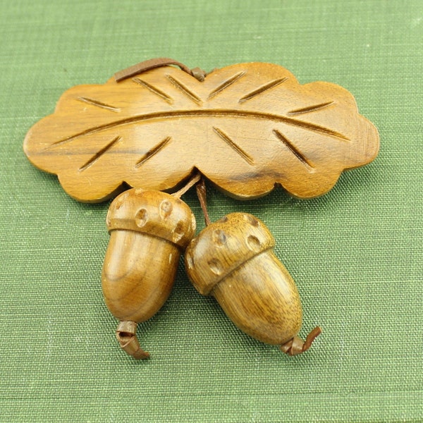 Wood Carved Oak Leaf and Acorn - Etsy