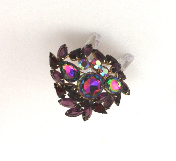 Gorgeous 1960s JULIANA Purple Pink Watermelon Rhinest… - Gem