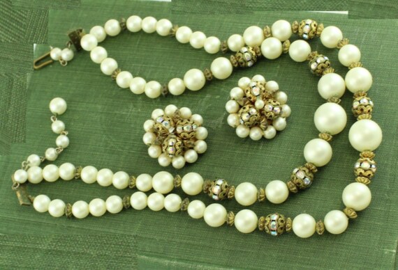 50s PEARL Double Strand and GT Austrian Crystal Ball … - Gem