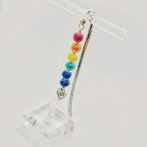 Rainbow Bookmark Beaded Bookmark Celtic Bookmark Thinking - Etsy UK
