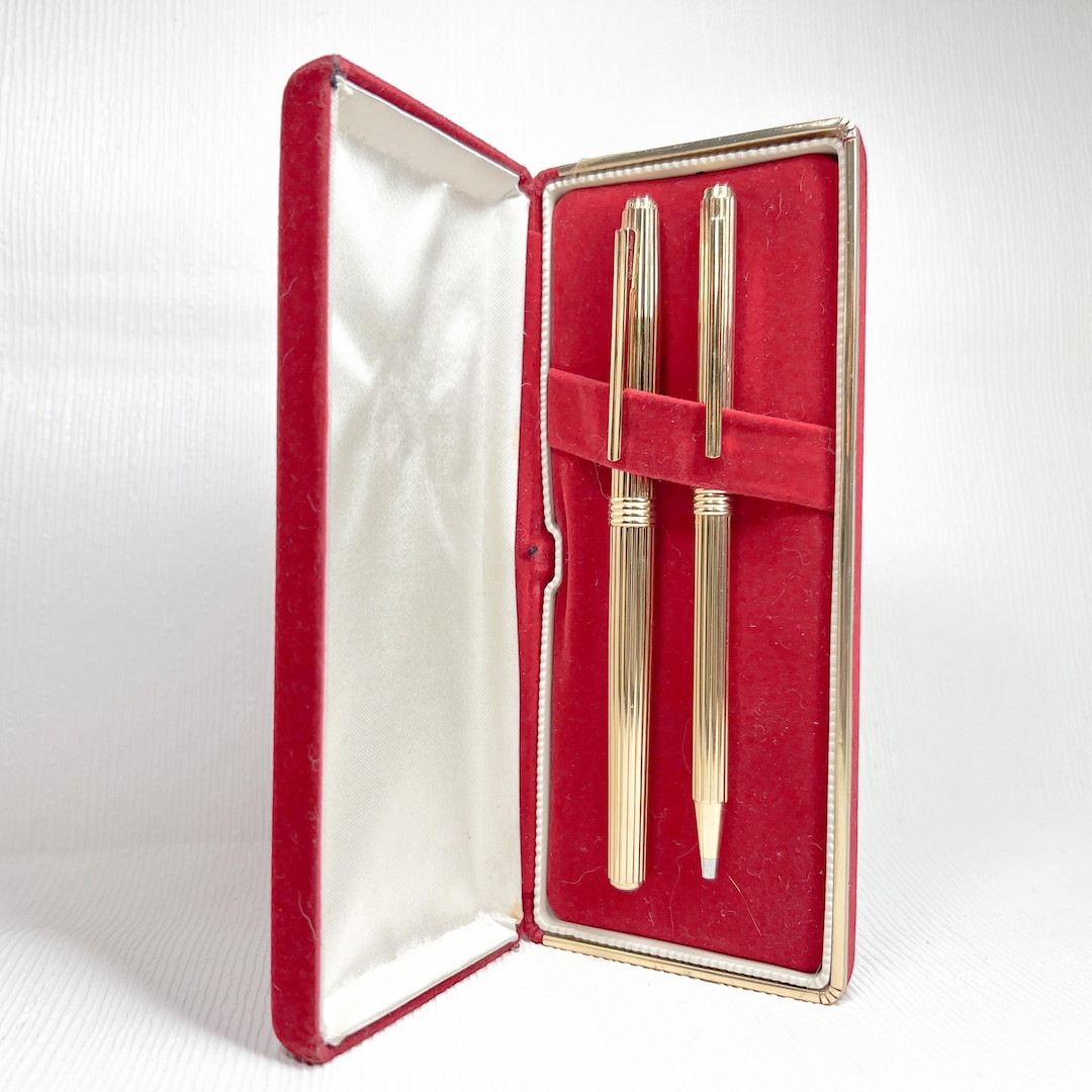 Vintage Caran D'ache Christian Dior Gold Plated Pen Set: 14k Nib, 1980s ...