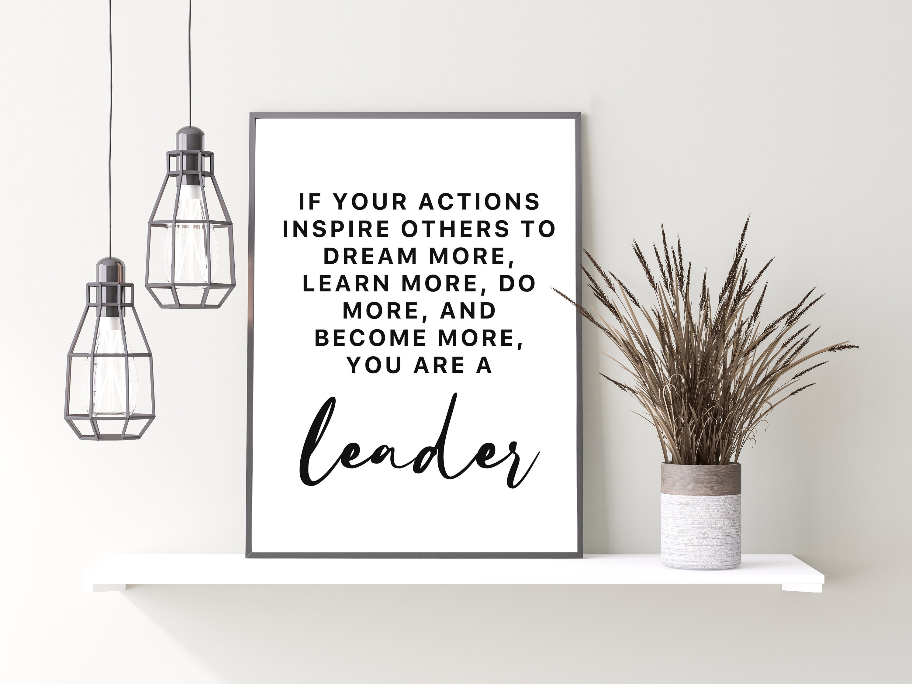 Leader Quote Print, Instant Printable Download, Digital Print ...
