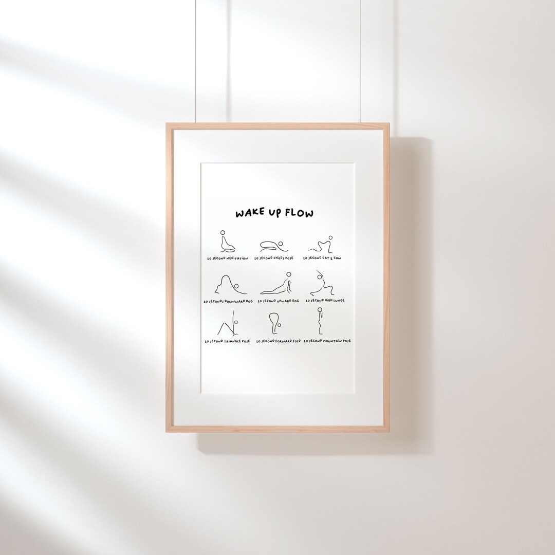 Wake up Flow, Meditation Chart Print, Instant Download, Printable ...