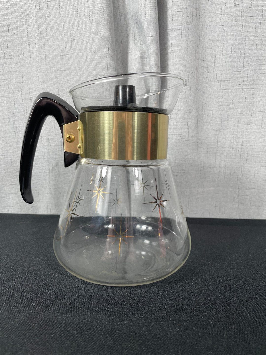 Vintage Corning Coffee Pot Atomic Star Burst 4 Cup Carafe, Heatproof ...