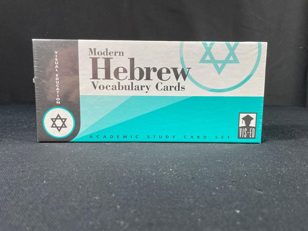 Modern Hebrew Vocabulary Cards, Visual Education, 1,000 Cards Over ...