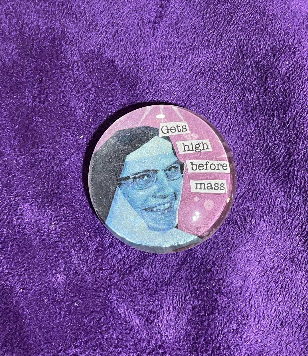 Funny Magnet: She Gets High Before Mass, Humorous Gift for a Catholic ...