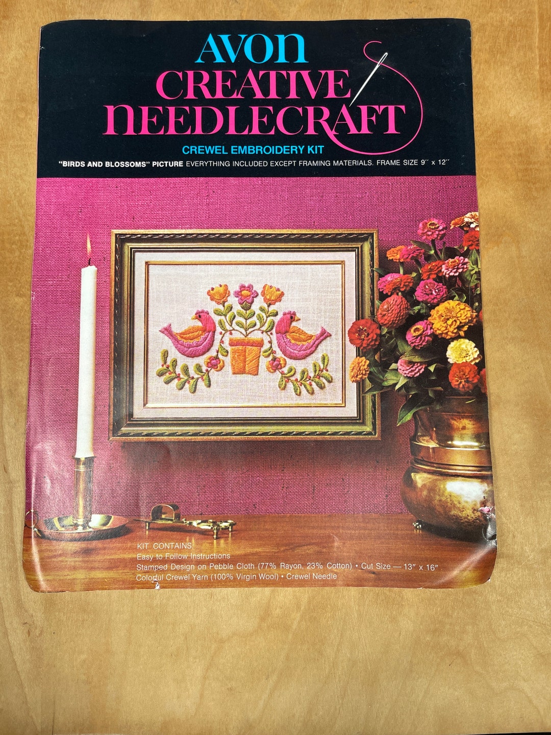 Vintage Avon Creative Needle Craft Crewel Embroidery Kit Birds - Etsy