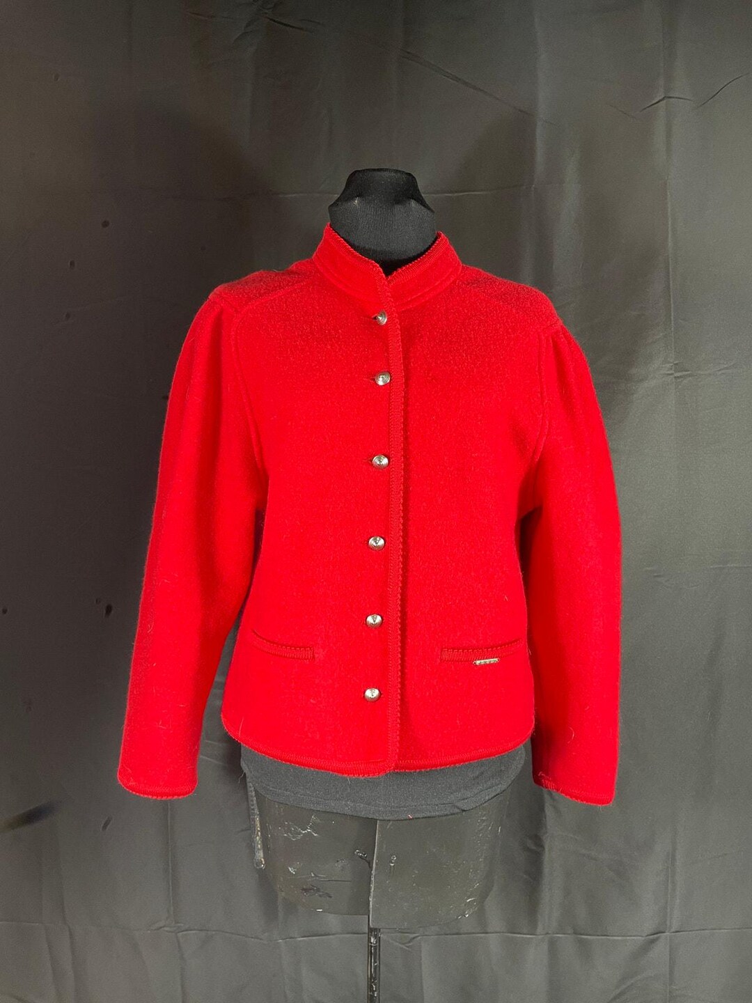 Vintage Geiger Red Boiled Wool Jacket, From Austria, Medium (40) - Etsy