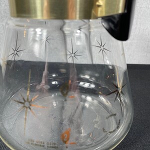 Vintage Corning Coffee Pot Atomic Star Burst 4 Cup Carafe, Heatproof ...