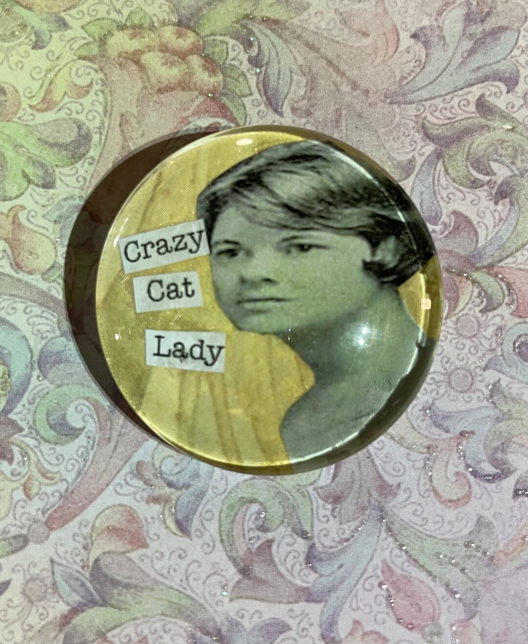 Crazy Cat Lady, Humorous Handmade Magnet, She Loves Cats and is ...