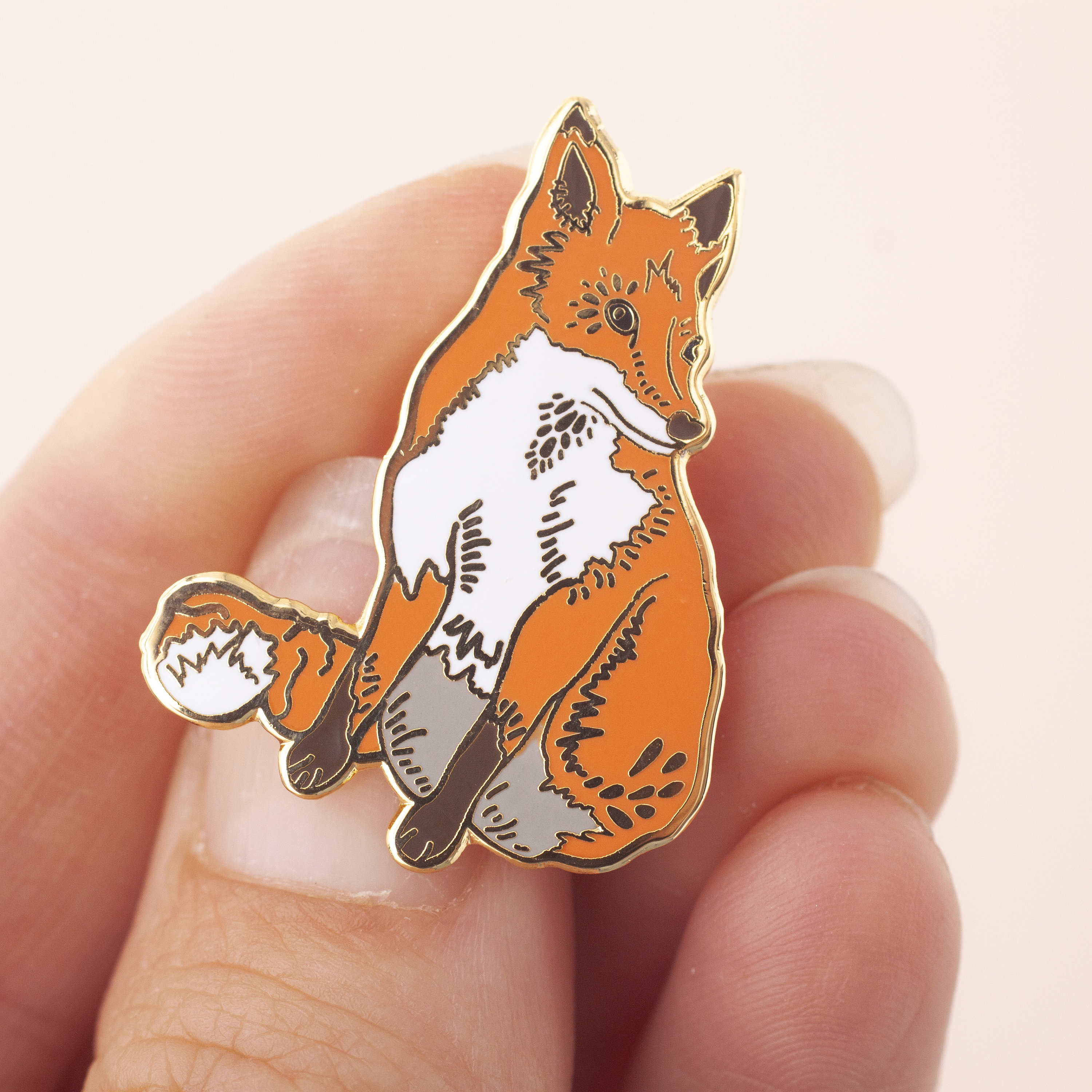 Fox Enamel Pin Pin Badge Hard Enamel Pin Gold Enamel Pin - Etsy Sweden
