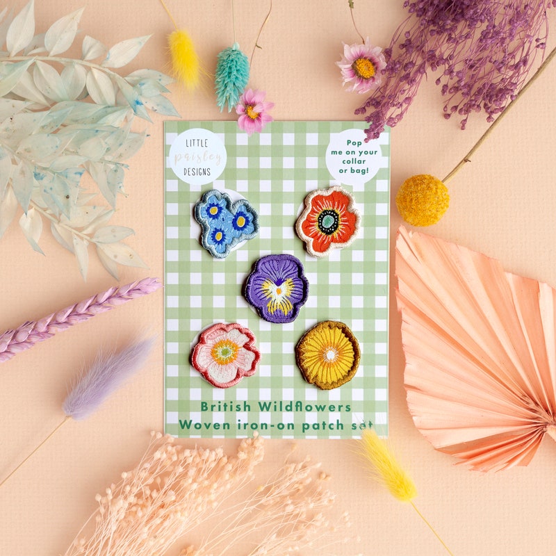 Flower Embroidery Patches - Etsy