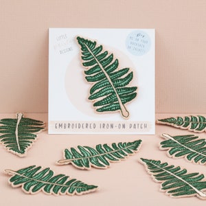 Fern Embroidered Iron-on Patch Nature Patch Leaf Patch | Etsy