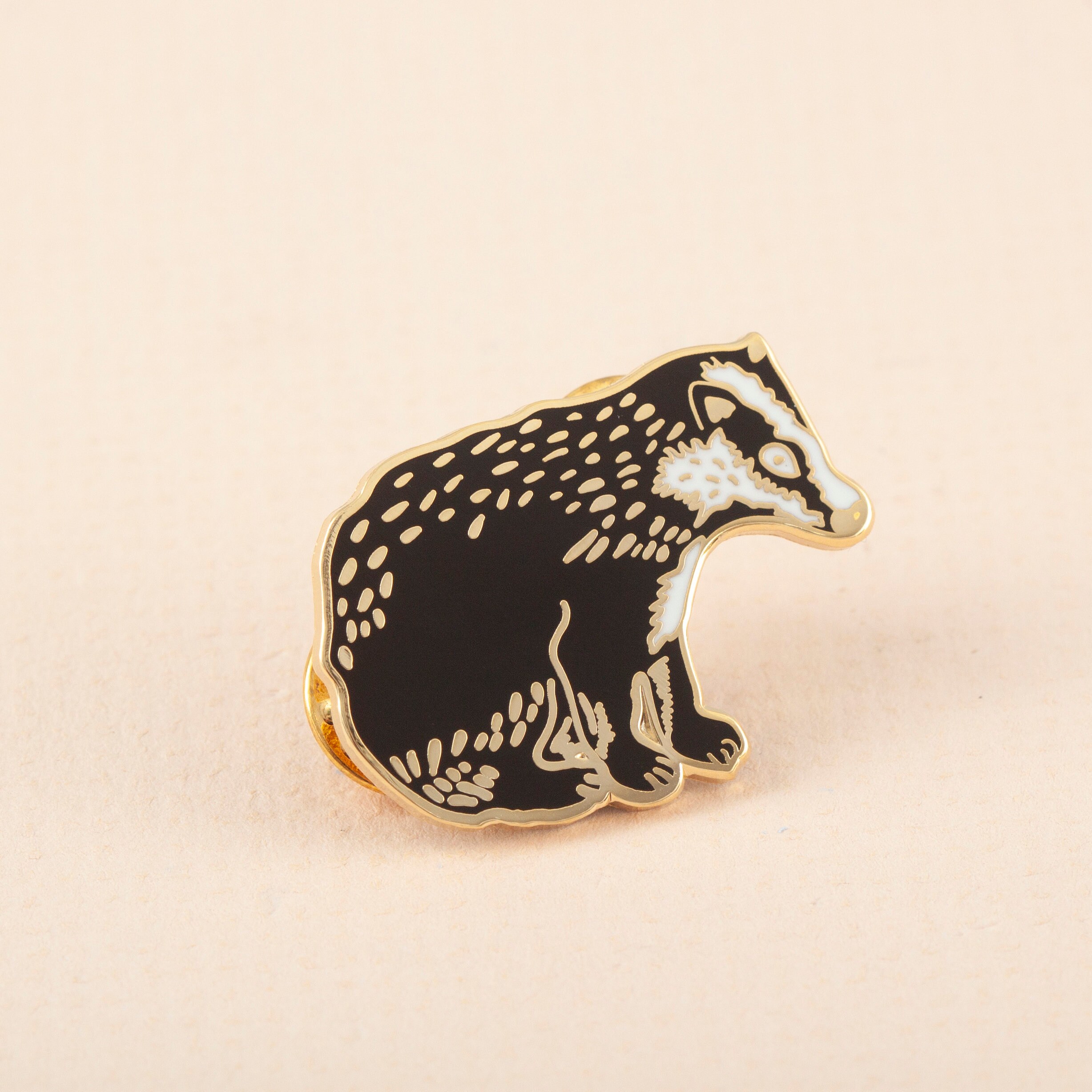 British Badger Enamel Pin | Pin Badge | Hard Enamel Pin | Gold Enamel ...
