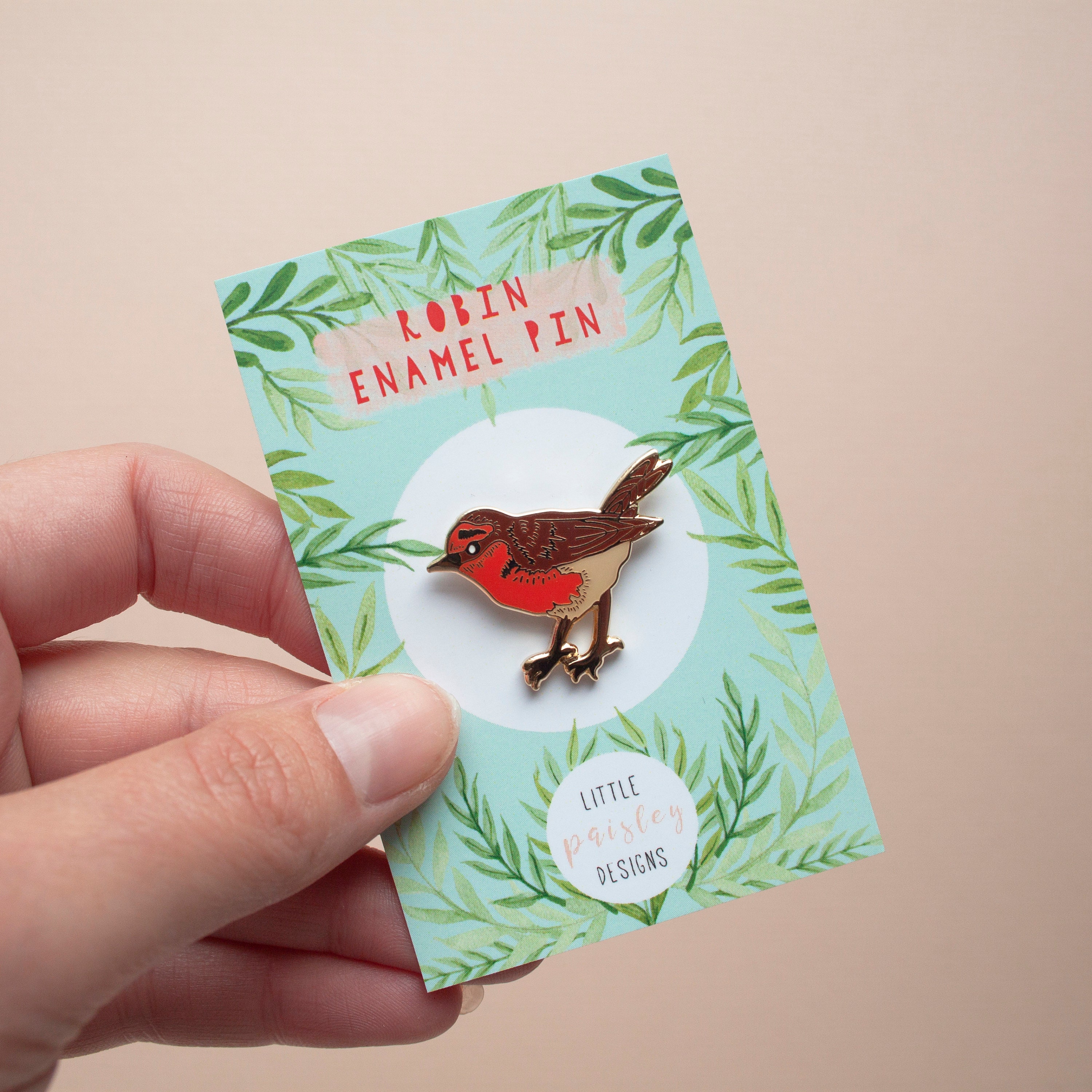 Robin Bird Enamel Pin Pin Badge Hard Enamel Pin Gold - Etsy UK