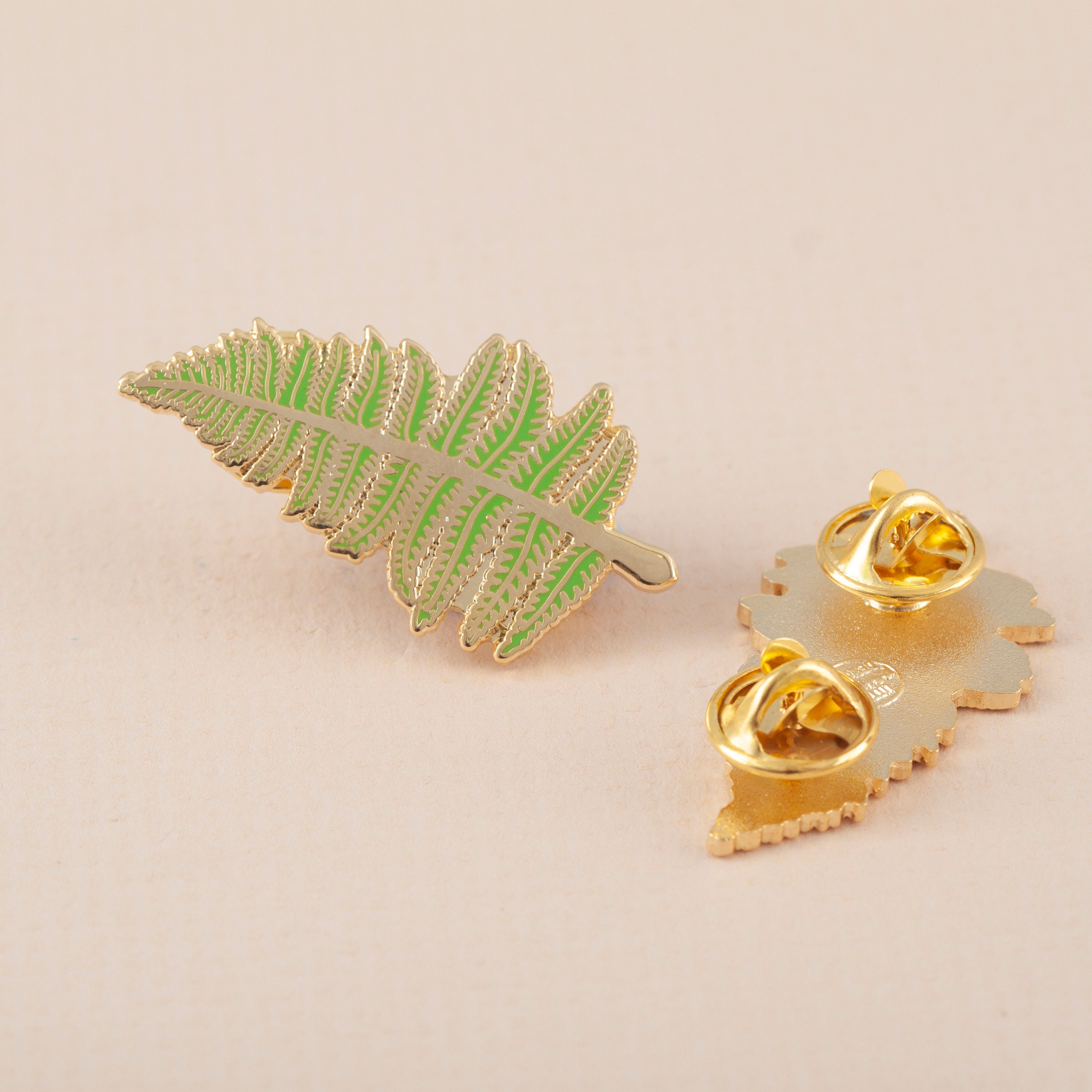 Fern Enamel Pin Plant Lapel Pin Hard Enamel Pin Gold | Etsy