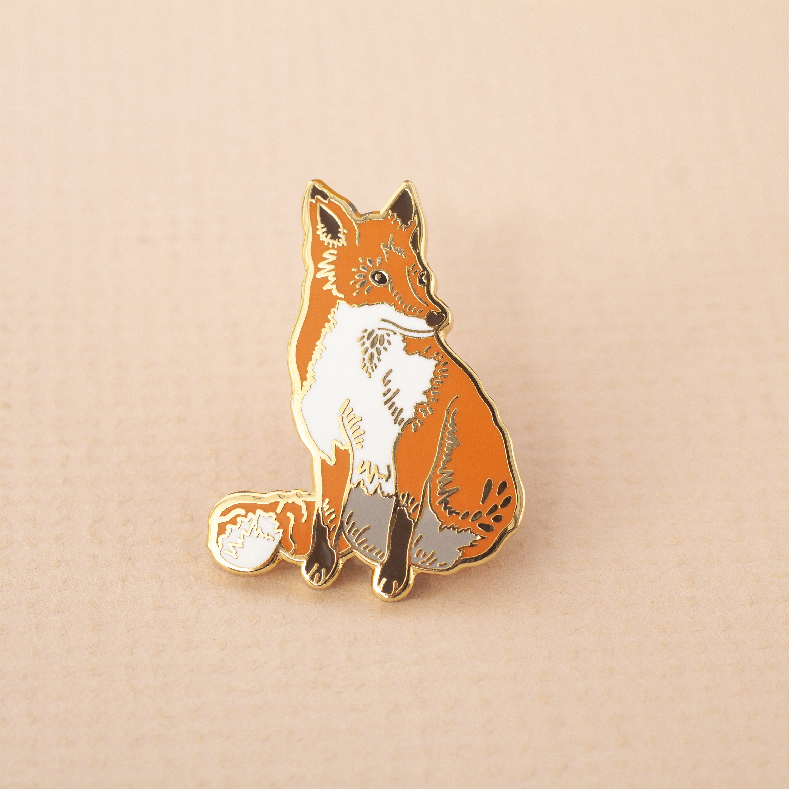 Fox Enamel Pin Pin Badge Hard Enamel Pin Gold Enamel Pin | Etsy