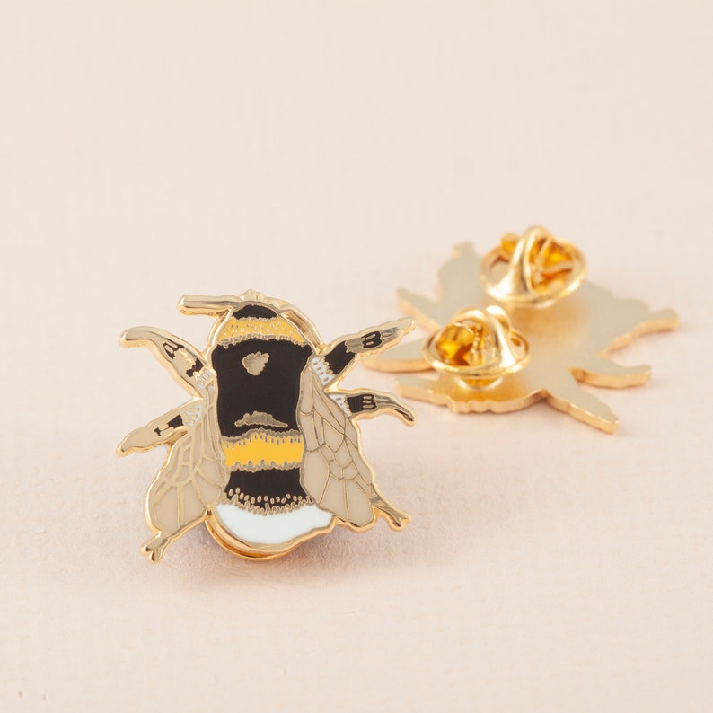 British Bee Enamel Pin Pin Badge Hard Enamel Pin Gold - Etsy