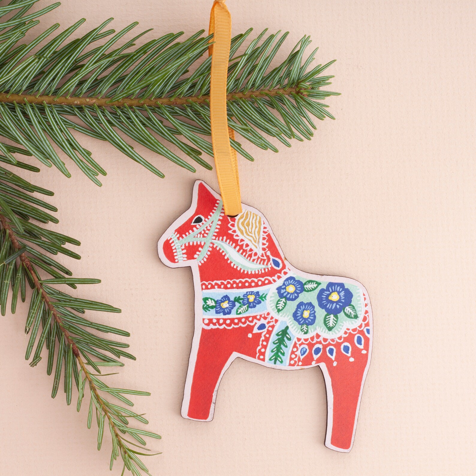 Dala Horse Laser-cut Wooden Christmas Decoration Laser-cut | Etsy