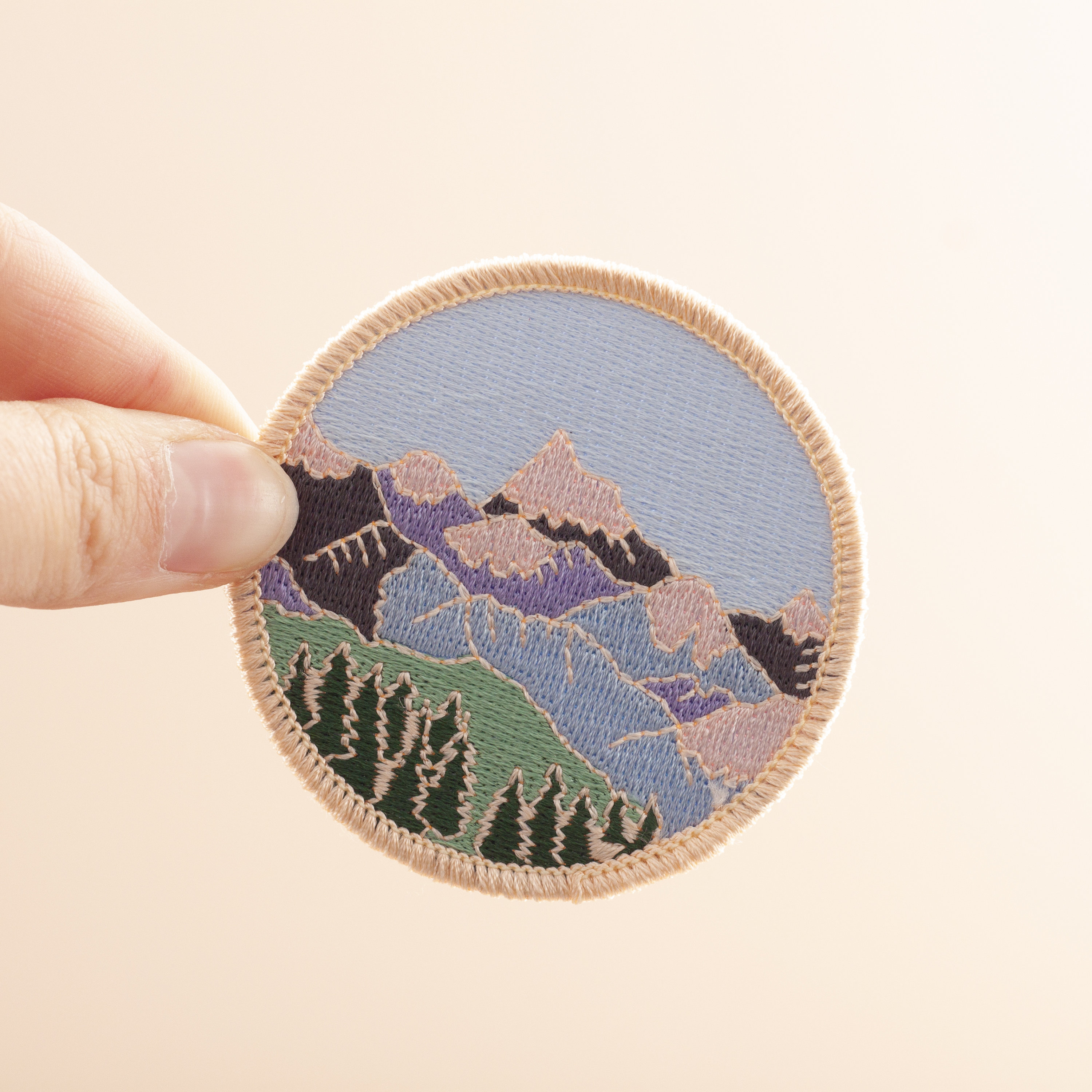 Mountain Embroidered Iron-on Patch Embroidered Badge | Etsy