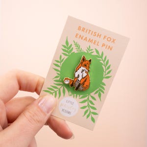 Fox Enamel Pin | Pin Badge | Hard Enamel Pin | Gold Enamel Pin | Lapel ...