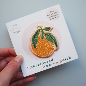 Clementine Embroidered Iron-on Patch Nature Patch Orange Patch ...