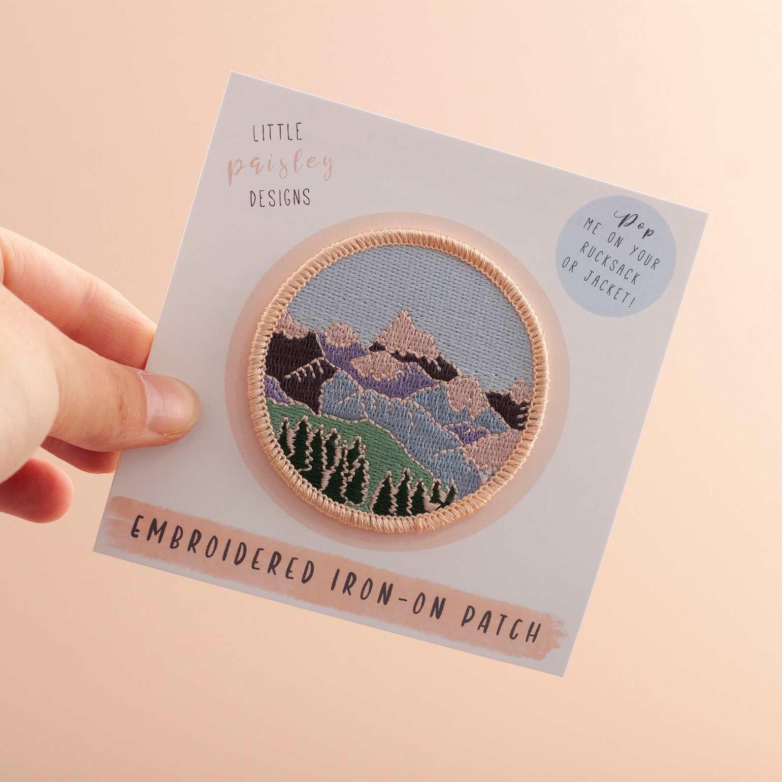 Mountain Embroidered Iron-on Patch Embroidered Badge - Etsy