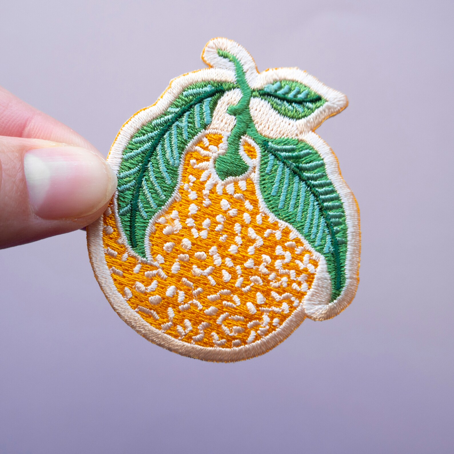 Clementine Embroidered Iron-on Patch Nature Patch Orange - Etsy