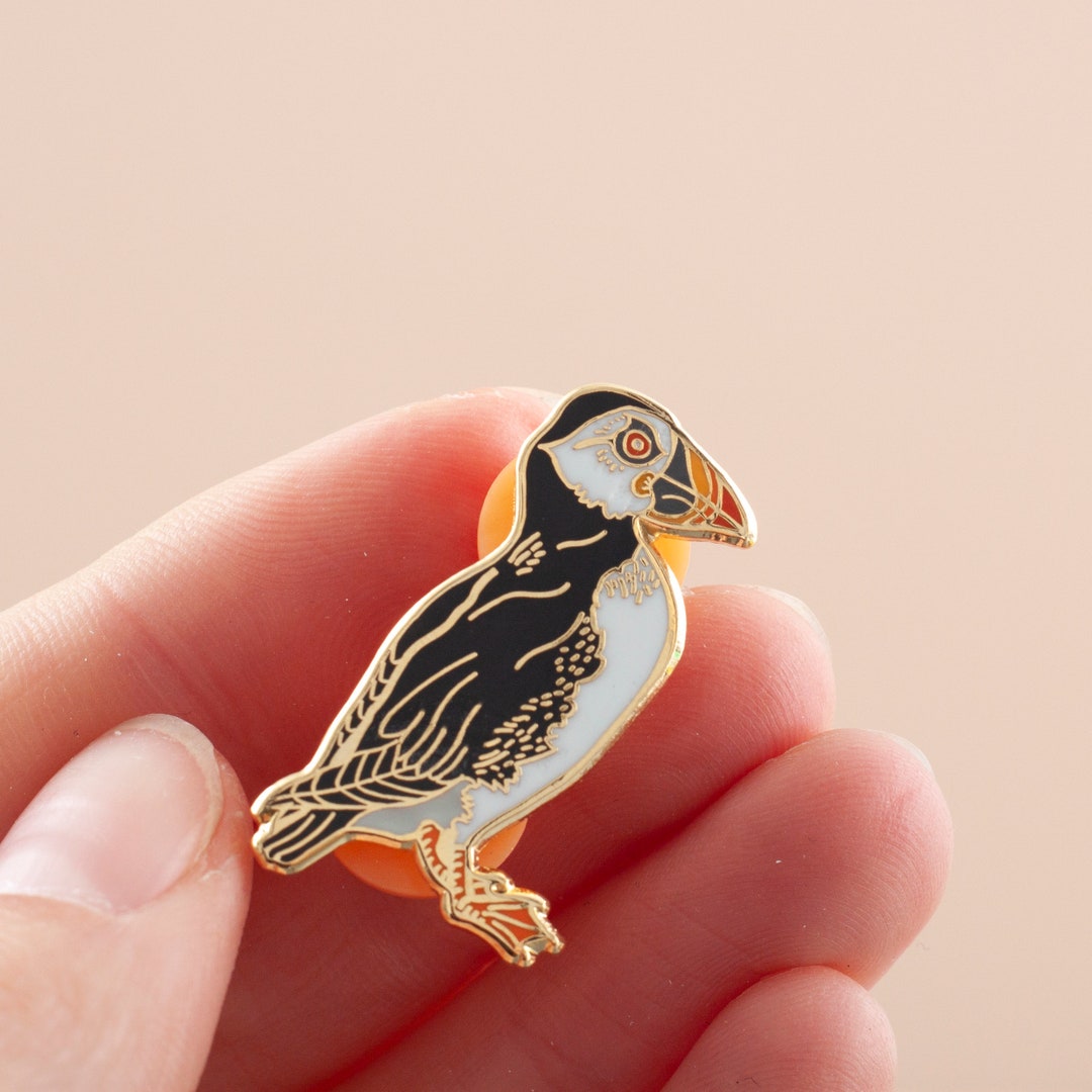 Puffin Enamel Pin | Pin Badge | Hard Enamel Pin | Gold Enamel Pin ...