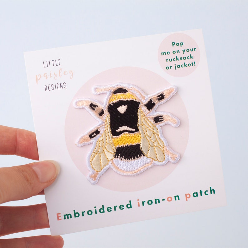 British Bee Embroidered Iron-on Patch Embroidered Badge - Etsy UK