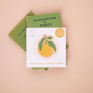 Clementine Embroidered Iron-on Patch | Nature Patch | Orange Patch ...