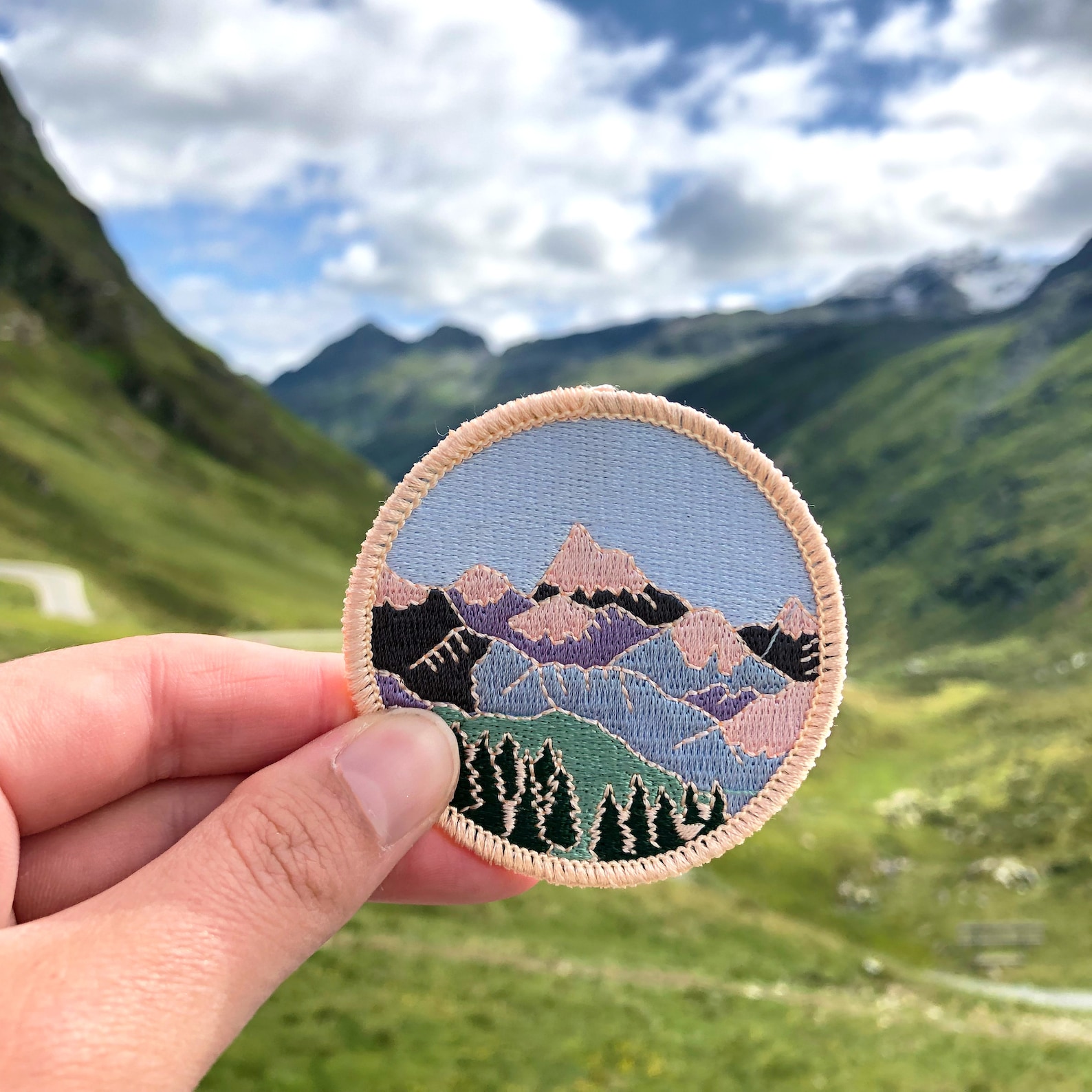 Mountain Embroidered Iron-on Patch | Embroidered Badge | Mountain Patch ...