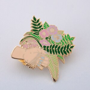 Flower Posy Enamel Pin | Lapel Pin | Hard Enamel Pin | Gold Enamel Pin ...