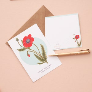 British Wild Flower Notelet Pack | Pack of 8 Illustrated Notelets ...