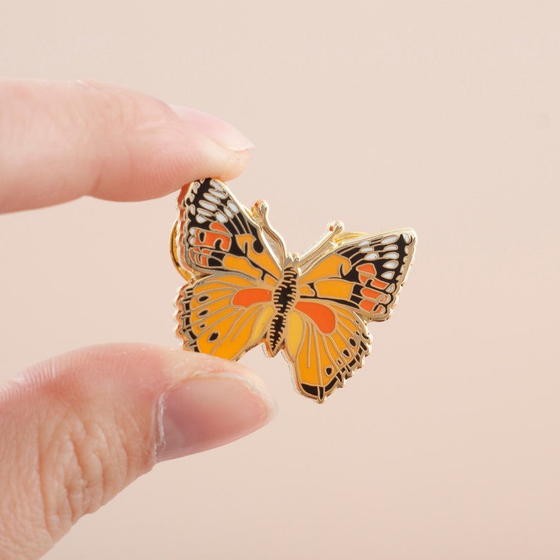 British Butterfly Enamel Pin Painted Lady Butterfly Pin - Etsy
