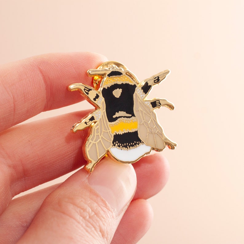 British Bee Enamel Pin Pin Badge Hard Enamel Pin Gold - Etsy