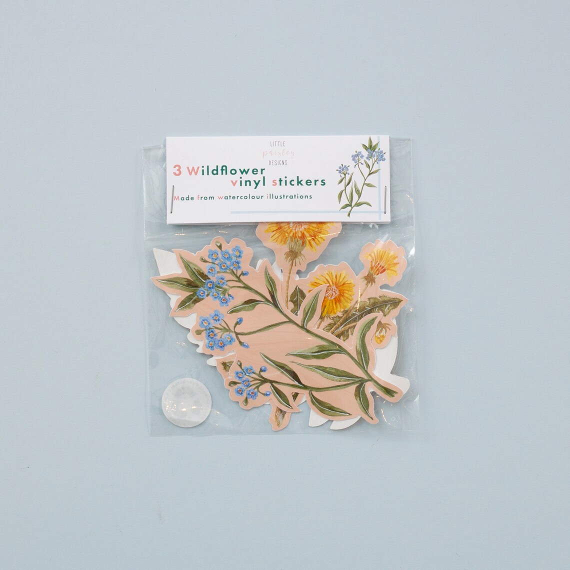 Wildflower Vinyl Sticker Pack Watercolour Flower Stickers | Etsy