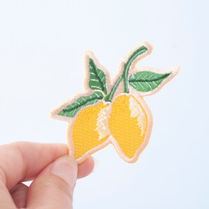Lemons Embroidered Iron-on Patch | Nature Patch | Lemon Patch | Lemon ...