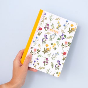 Wildflower Pattern Journal Notebook | A5 100 Page Journal | Flower ...