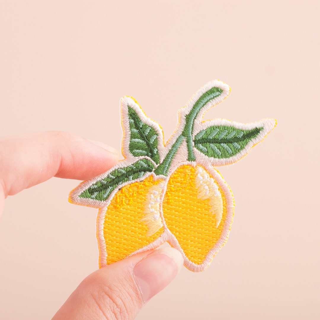 Lemons Embroidered Iron-on Patch | Nature Patch | Lemon Patch | Lemon ...