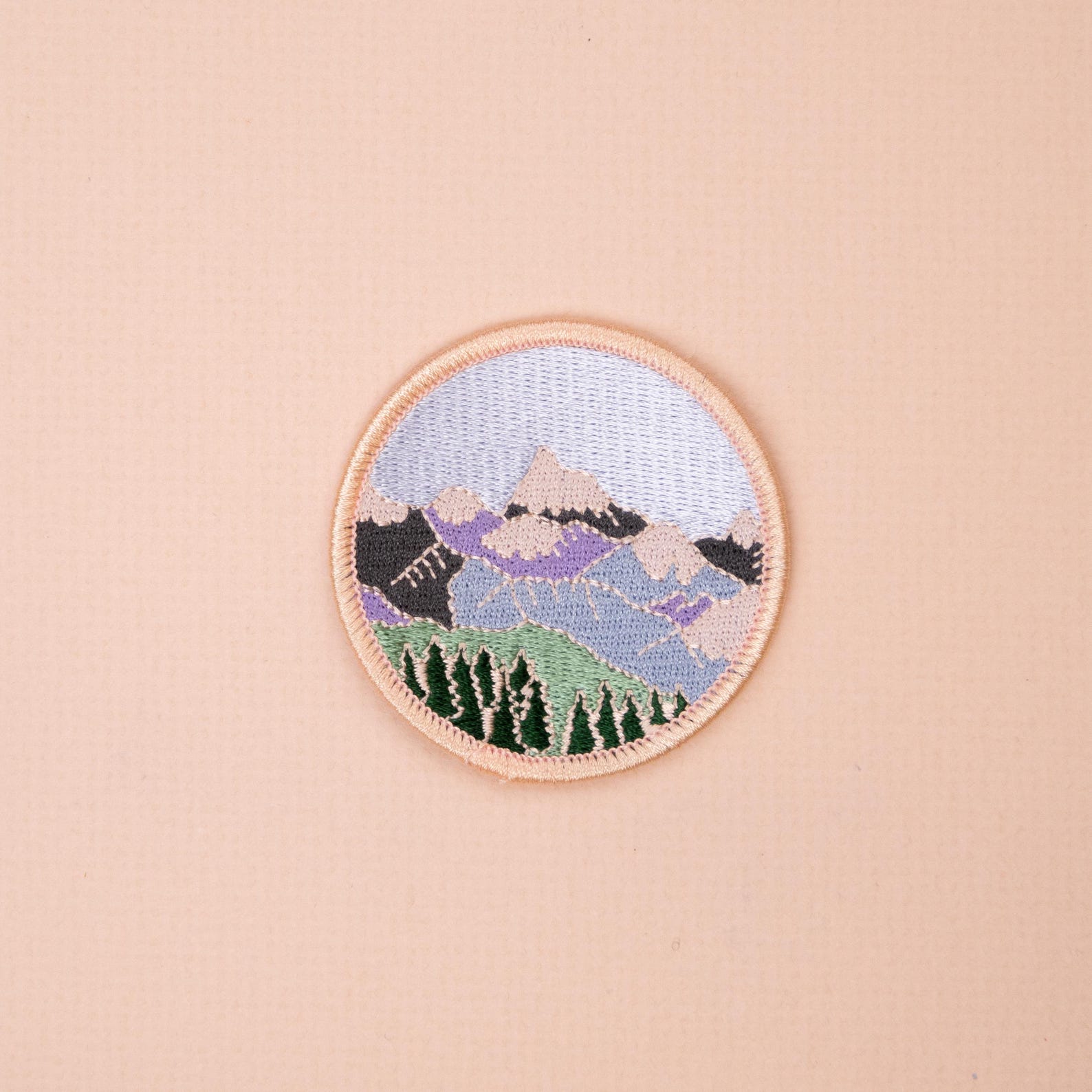 Mountain Embroidered Iron-on Patch | Embroidered Badge | Mountain Patch ...