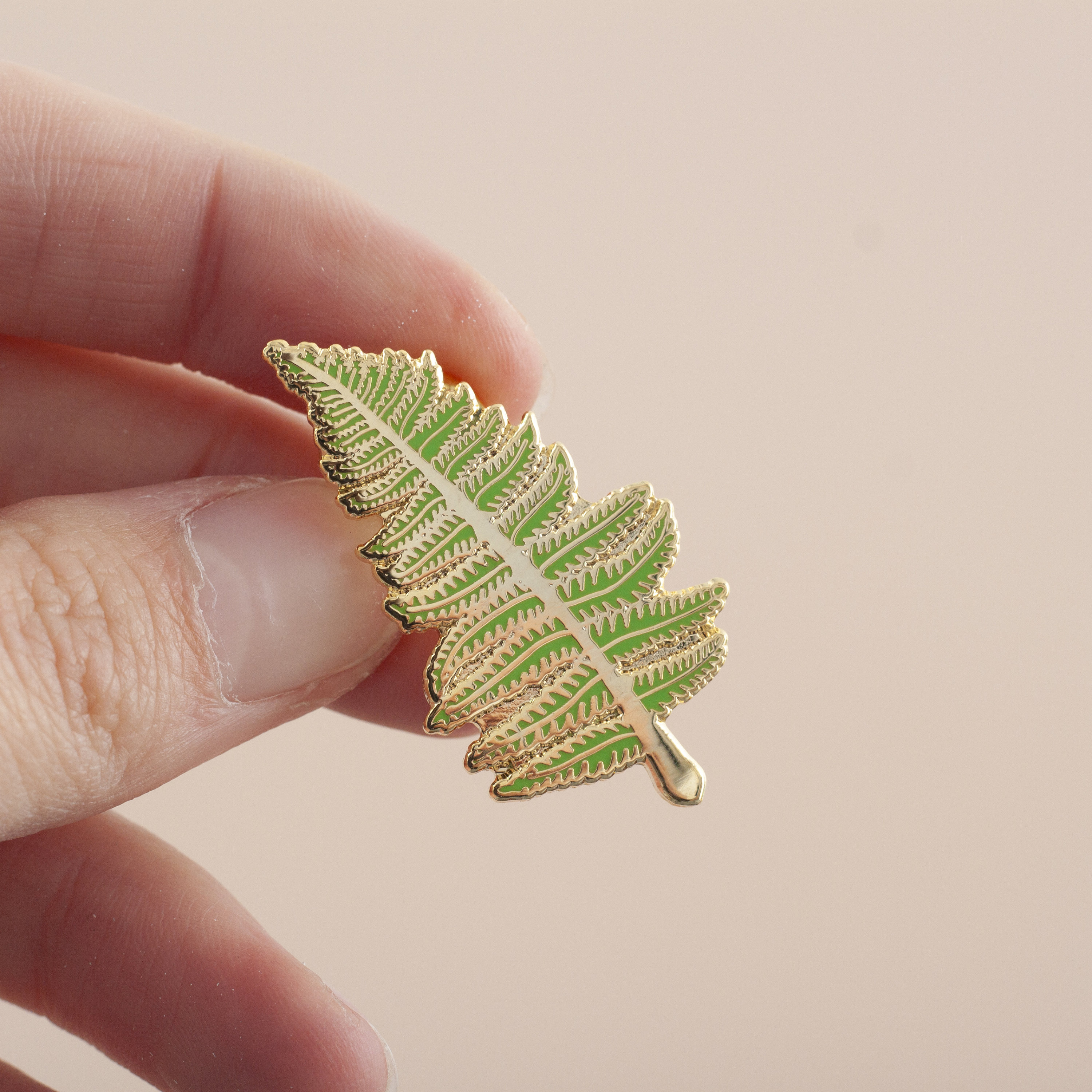 Fern Enamel Pin | Plant Lapel Pin | Hard Enamel Pin | Gold Enamel Pin ...