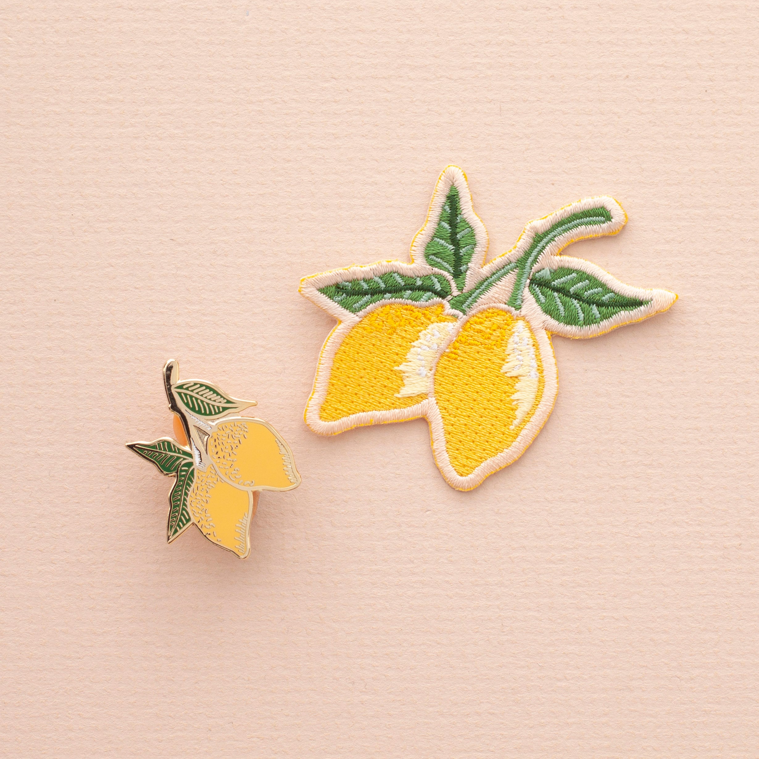 Lemons Embroidered Iron-on Patch Nature Patch Lemon Patch | Etsy