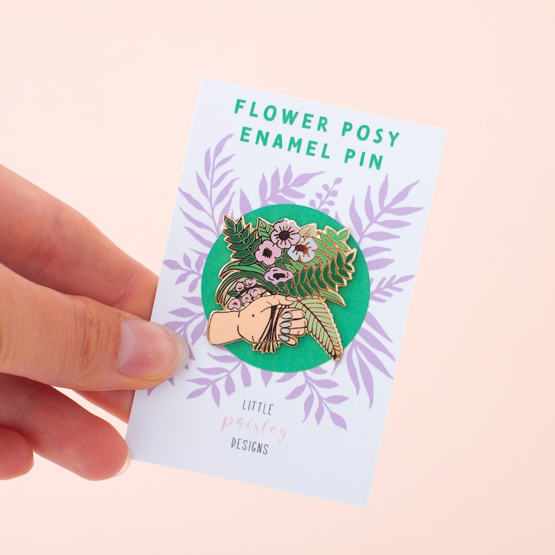 Flower Posy Enamel Pin Lapel Pin Hard Enamel Pin Gold - Etsy UK