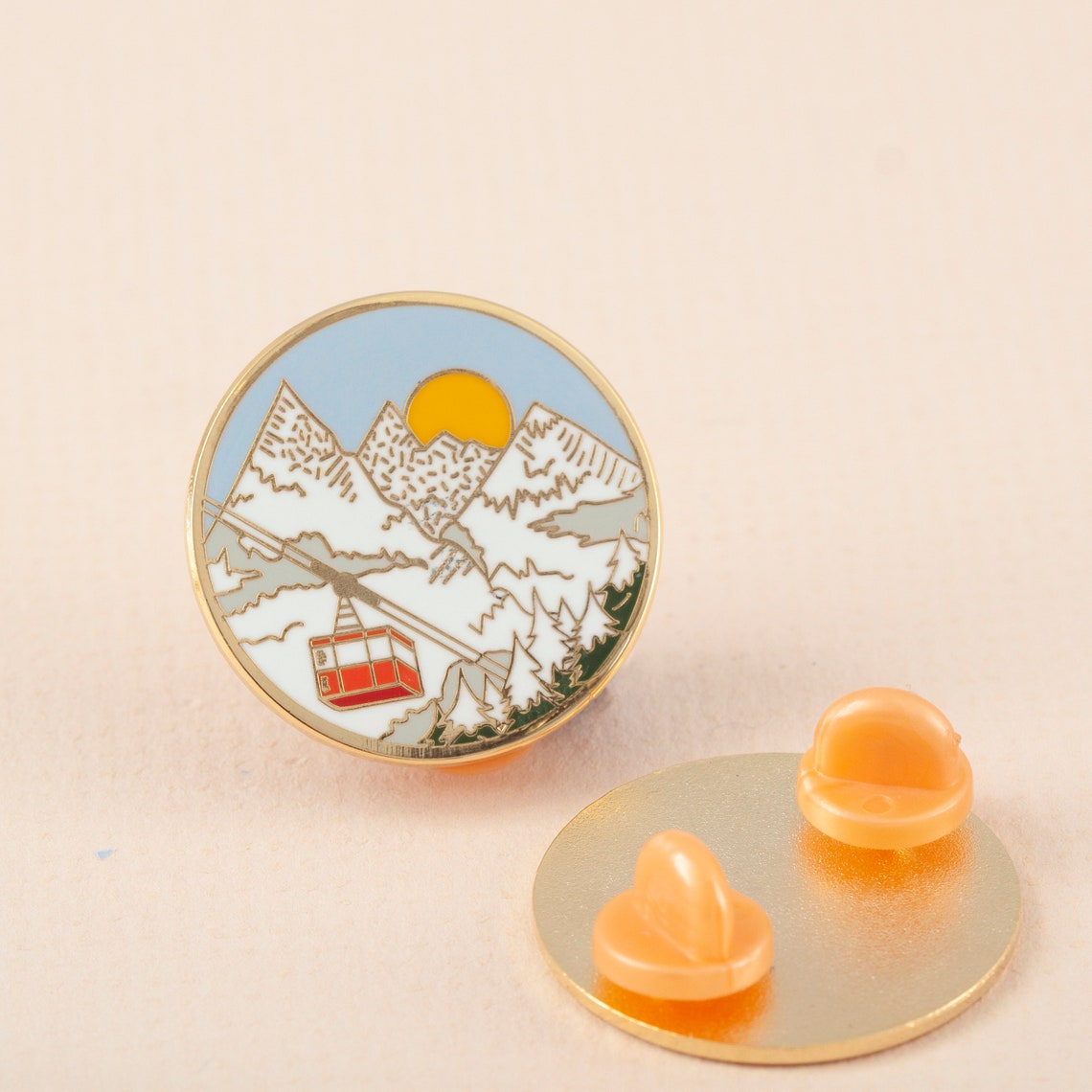 Winter Snowy Mountains Enamel Pin Hard Enamel Pin Badge - Etsy