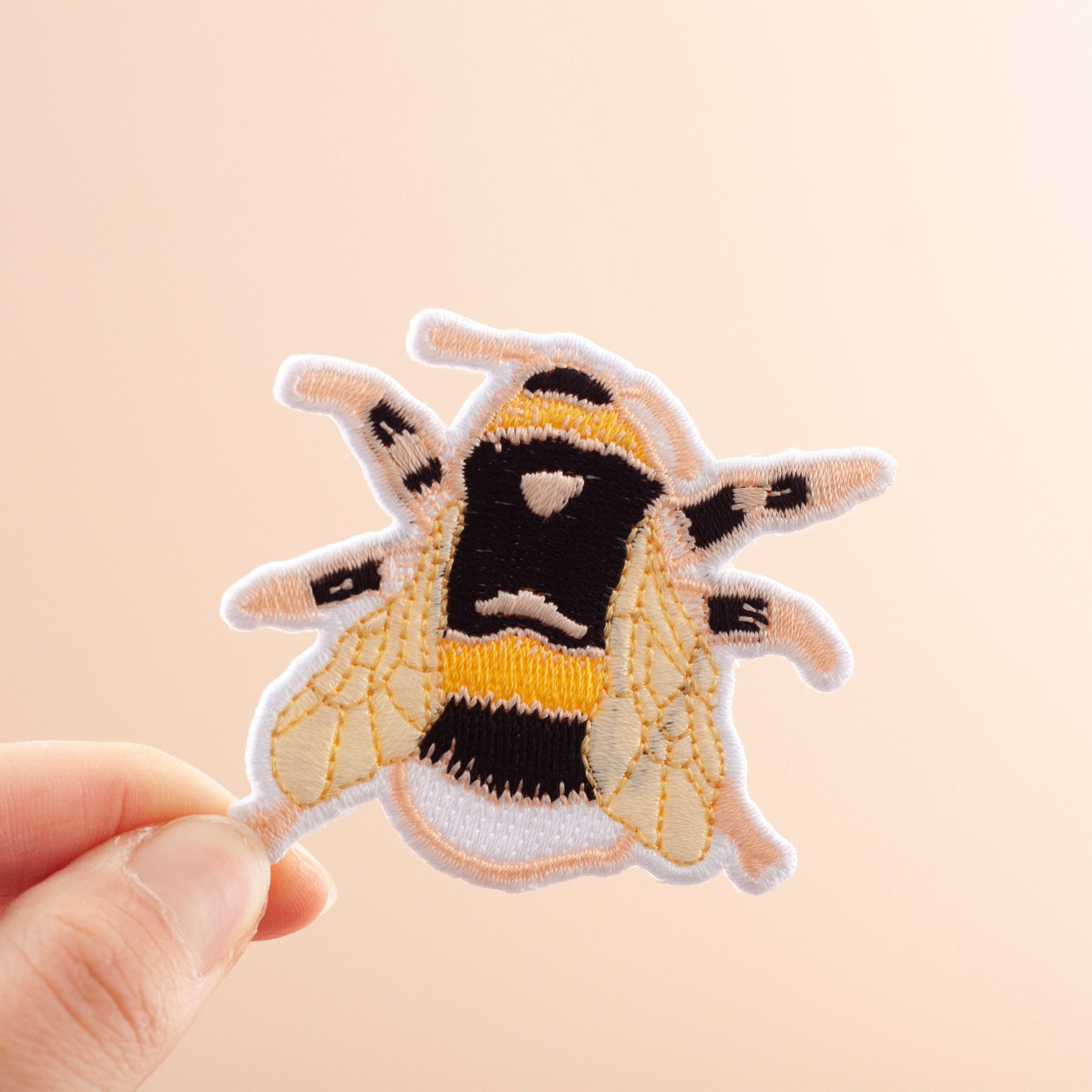 British Bee Embroidered Iron-on Patch Embroidered Badge - Etsy UK