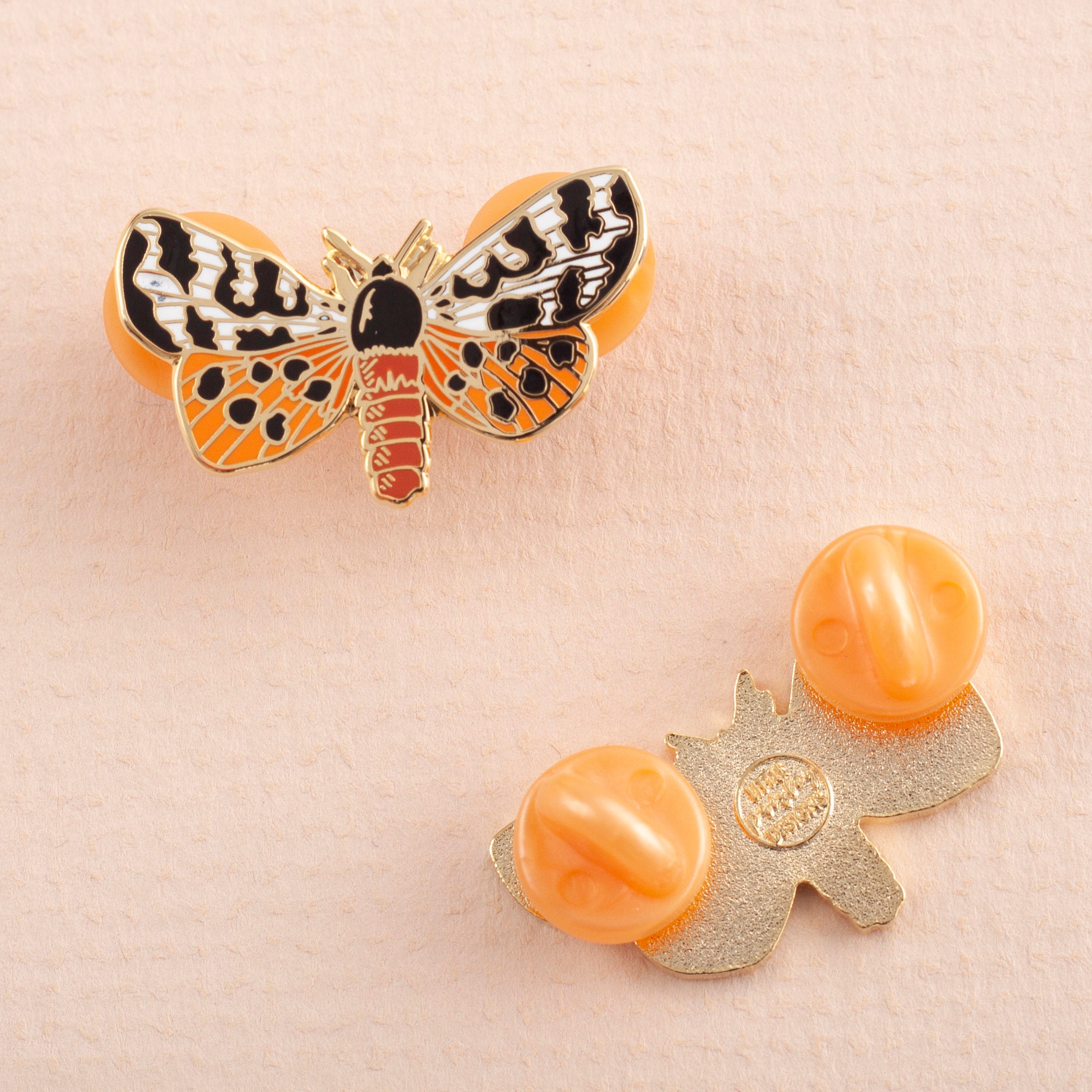 Garden Tiger Moth Enamel Pin | Pin Badge | Hard Enamel Pin | Gold ...